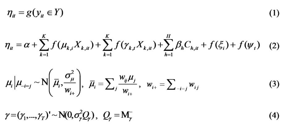 Bayesian Spatiotemporally Varying Coefficients (STVC) model: Exploring ...